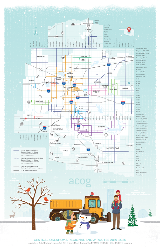 Snow Route Map for OKC Region - ACOG